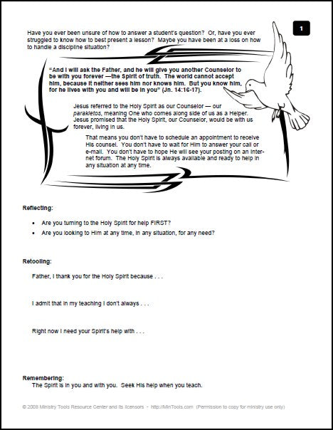 Role of Holy Spirit in Bible Teaching - Teacher Devotional – Ministry ...