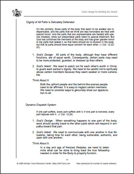Body Life Ministry Manual Download to Print One – Ministry Tools ...