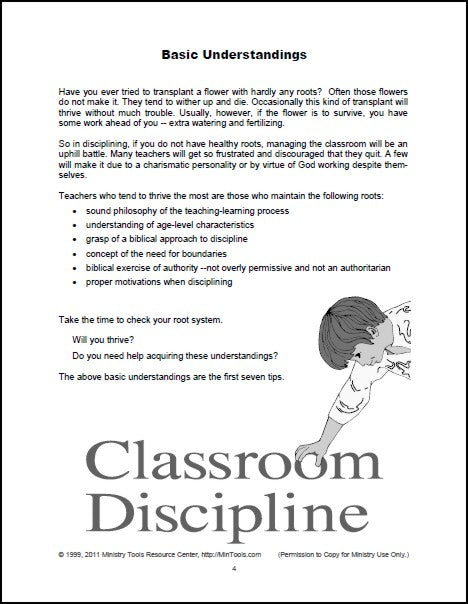 Classroom Discipline Basics for Children's Bible Teachers – Ministry ...