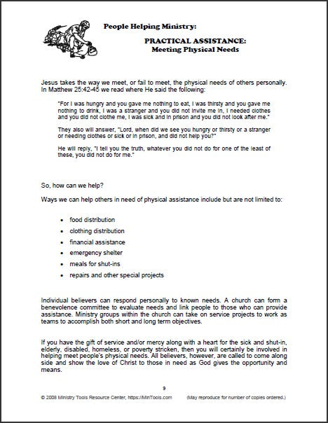 People Helping Ministry Manual Download to Print One – Ministry Tools ...