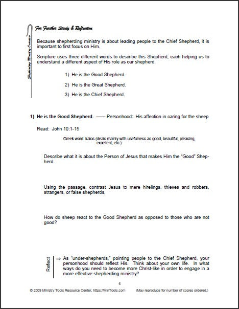 Shepherding Ministry Manual Download to Print One – Ministry Tools ...